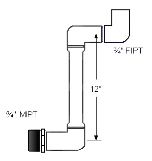 T734-212 3/4" X 12" SWING JOINT MIPT X FIPT | DBC Irrigation Supply