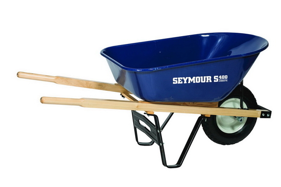 85740 6 CU FT WOOD HNDL POLY TRAY WHEELBARROW SEYMOUR | DBC Irrigation ...
